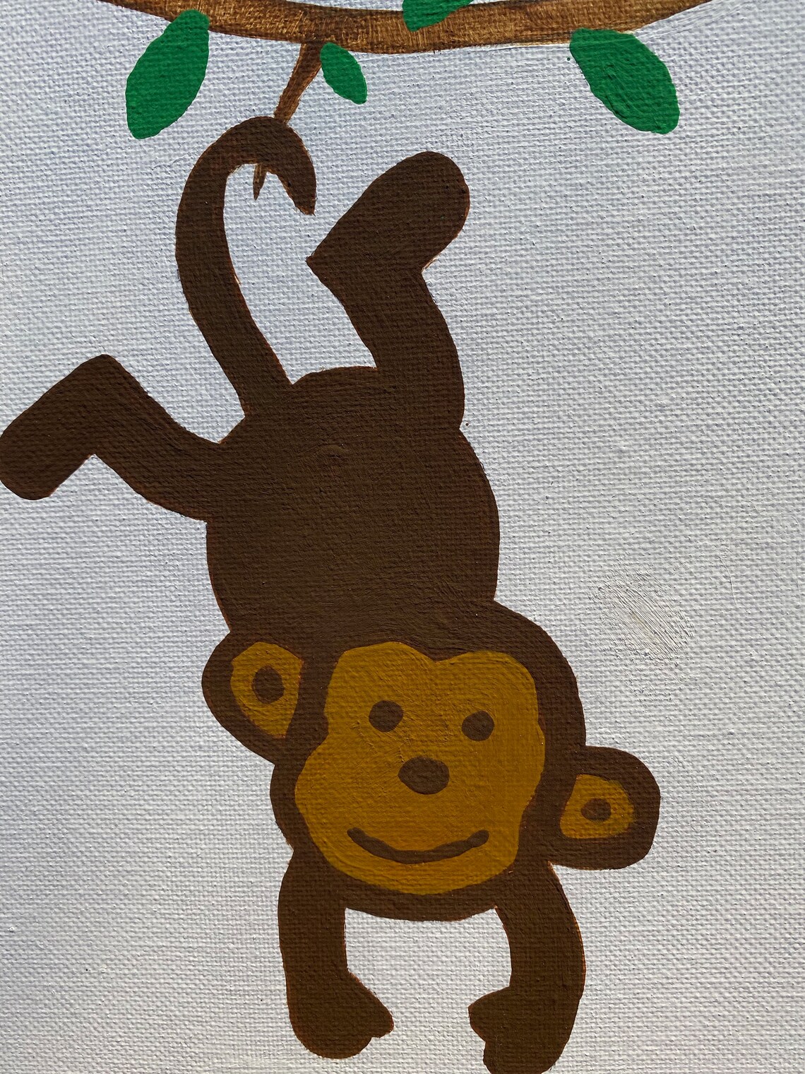 Baby Monkey Painting - Etsy Canada
