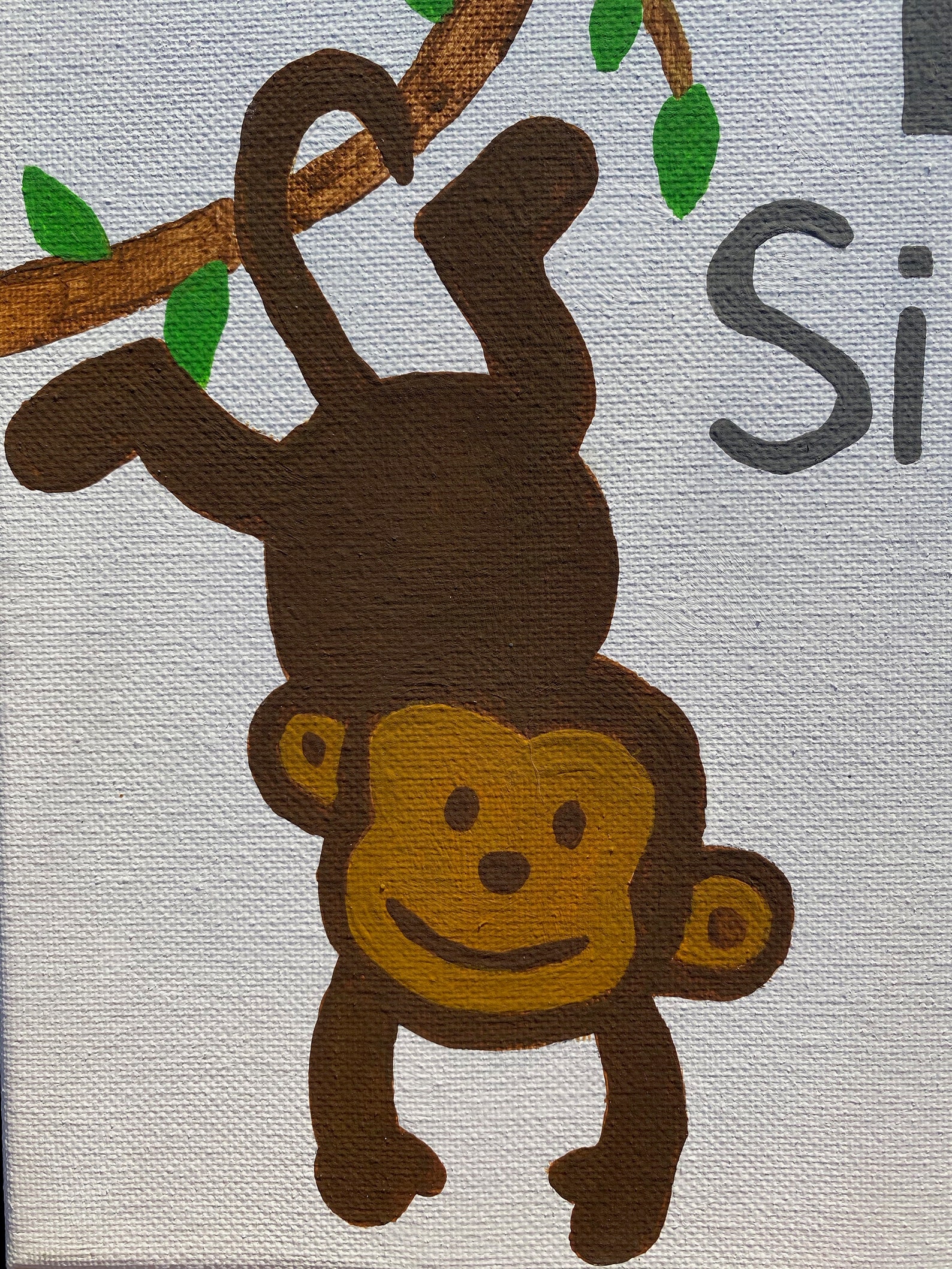 Childrens Monkey Painting - Etsy