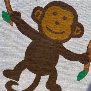 Baby Monkey Painting - Etsy Canada