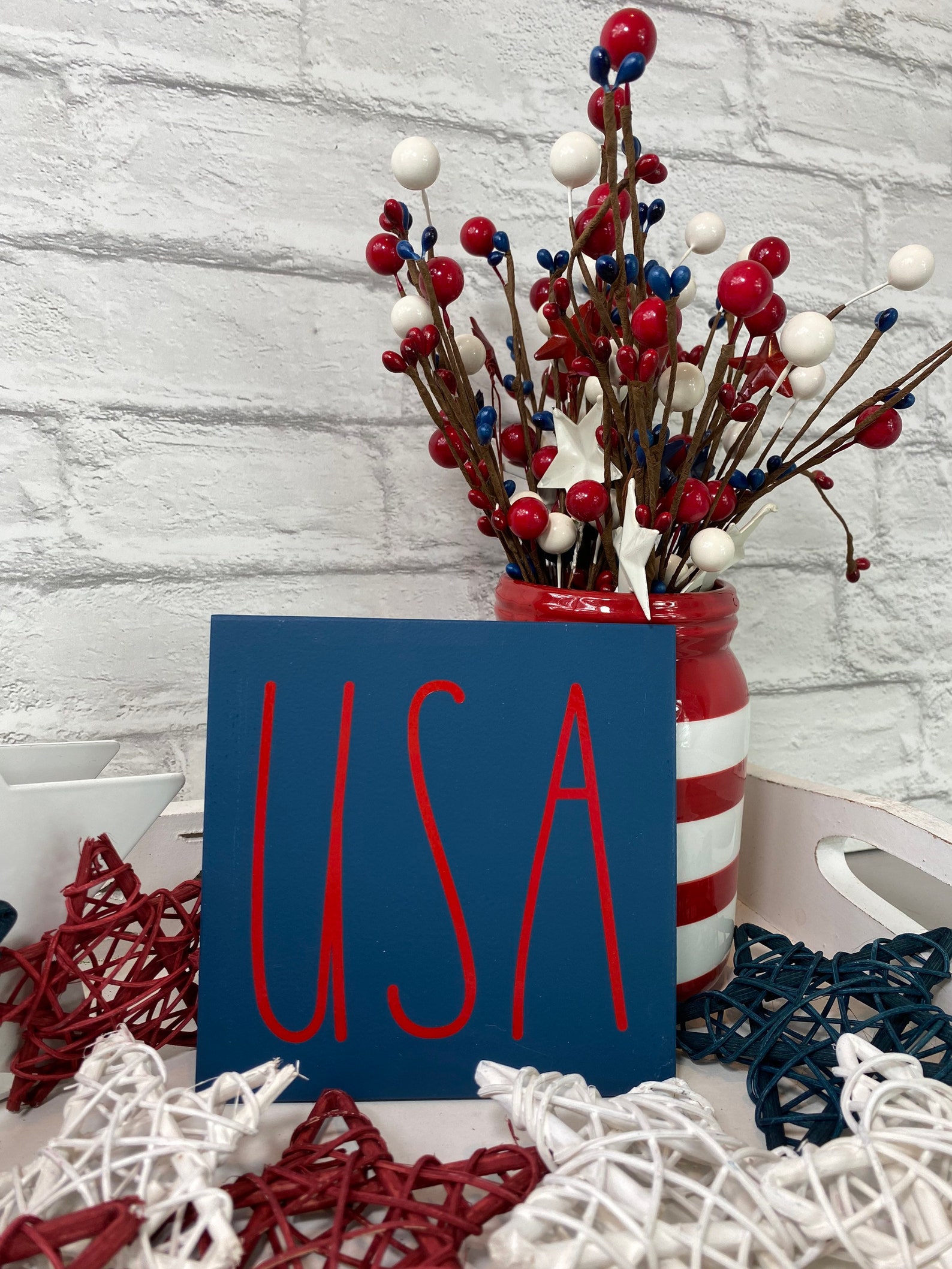 4th of July Signs Small Wood Tray Signs Independence Day | Etsy