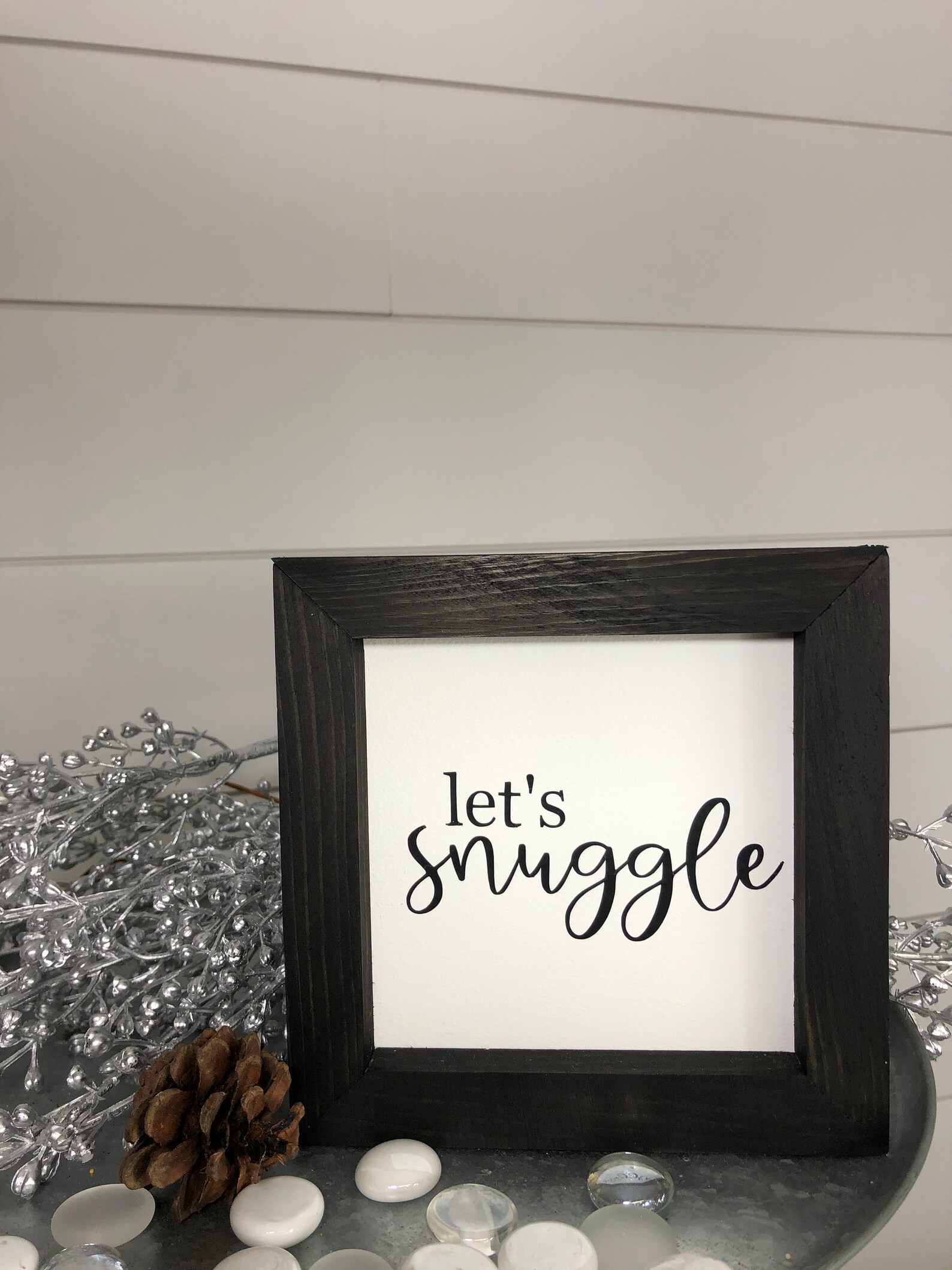 Baby Its Cold Outside Sign Let's Snuggle Sign Blue and - Etsy