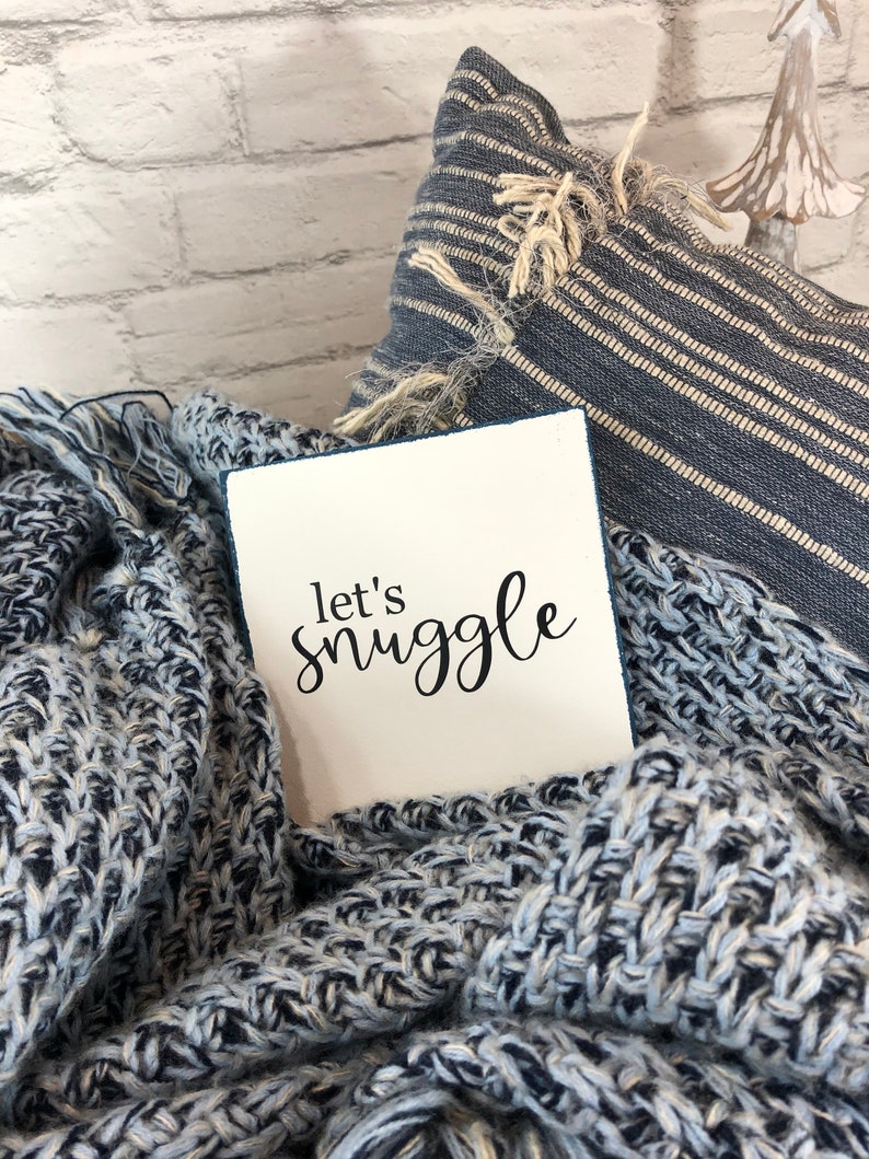 Baby Its Cold Outside Sign Let's Snuggle Sign Blue and - Etsy
