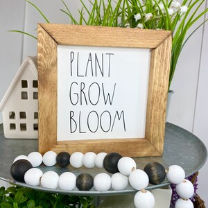 Spring Garden Decor Plant Grow Bloom Sign Small Wood Signs - Etsy