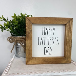 Happy Father's Day Sign Farmhouse Font, Small Wood Signs, Tray Signs ...