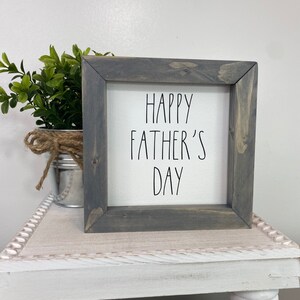 Happy Father's Day Sign Farmhouse Font, Small Wood Signs, Tray Signs ...