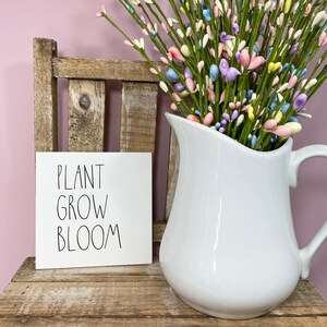 Spring Garden Decor Plant Grow Bloom Sign Small Wood Signs - Etsy