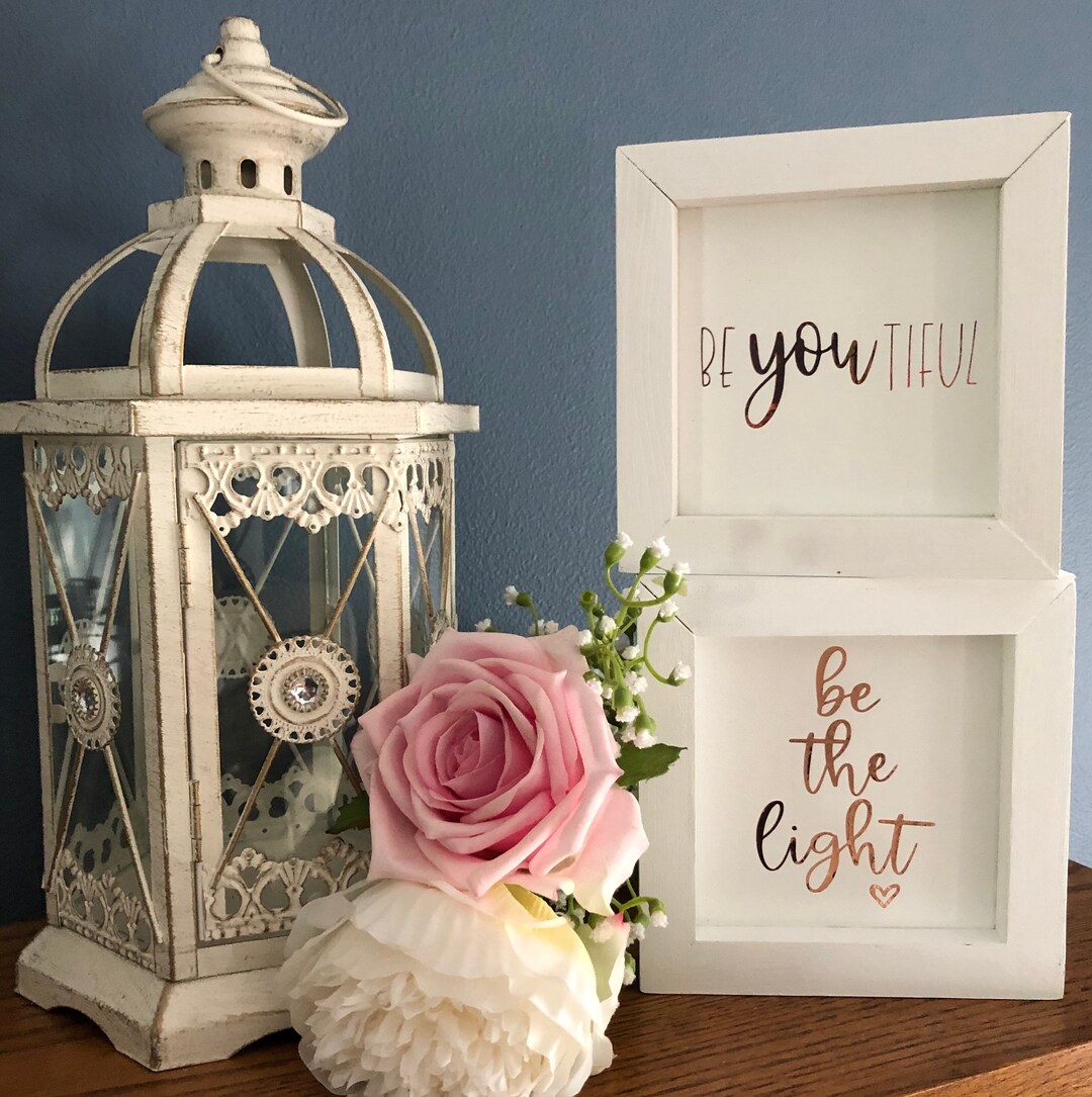 Beyoutiful Sign, Be the Light Double Sided Wood Sign, Interchangeable ...