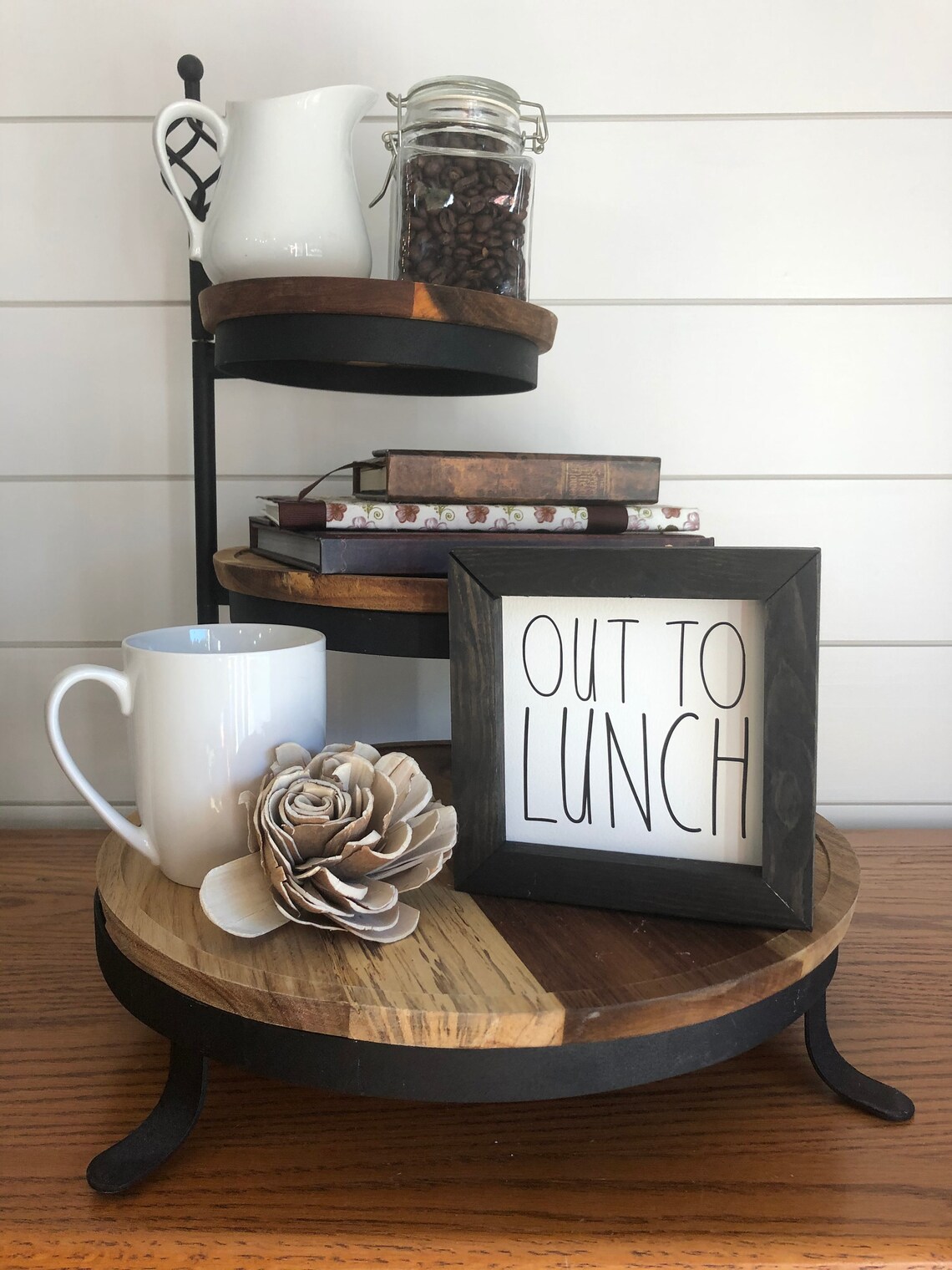 Coffee Bar Sign Coffee Break Sign Out to Lunch Small Wood | Etsy
