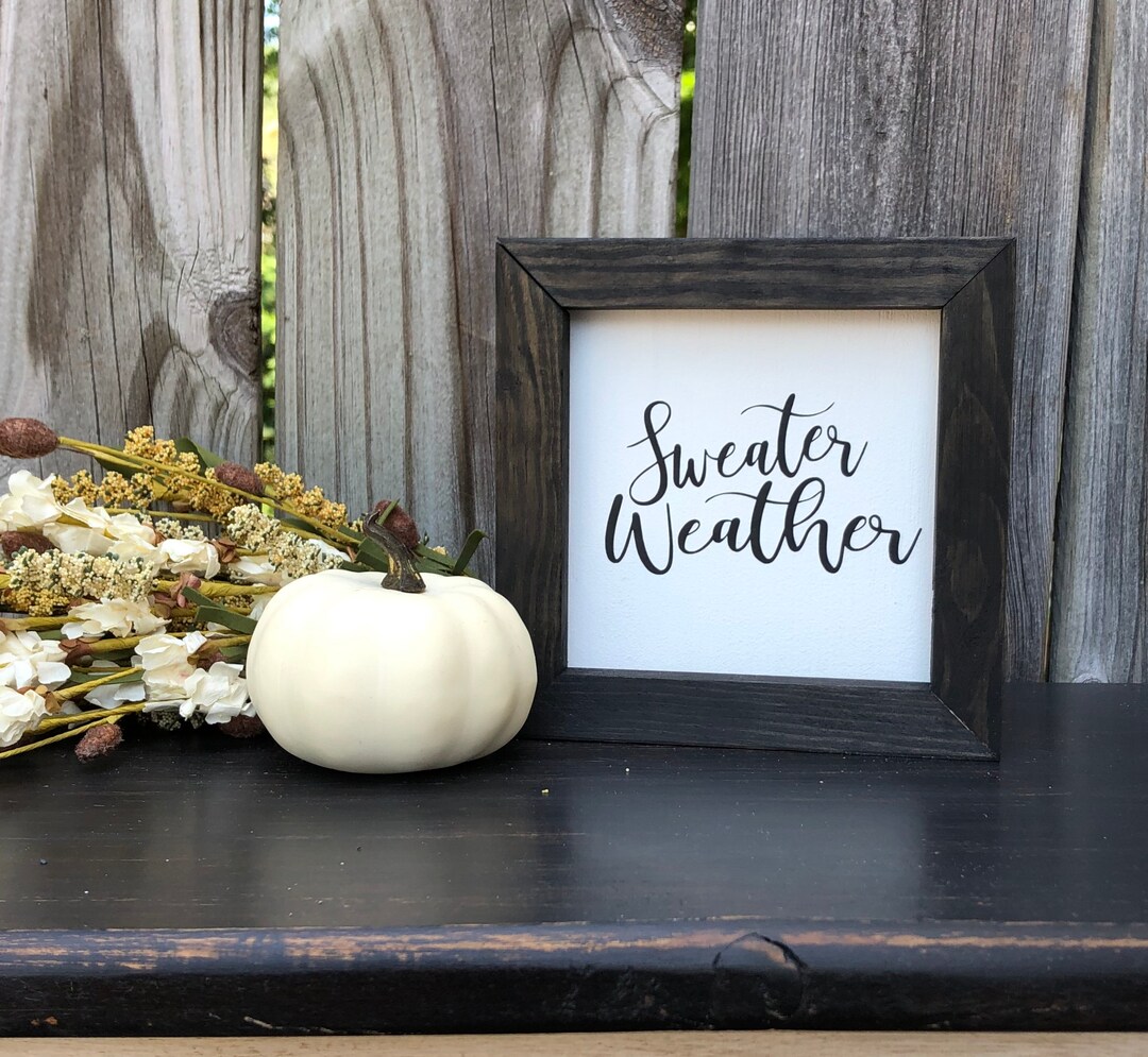 Sweater Weather Sign, Fall Decor, Double Sided Wood Sign, Fall ...