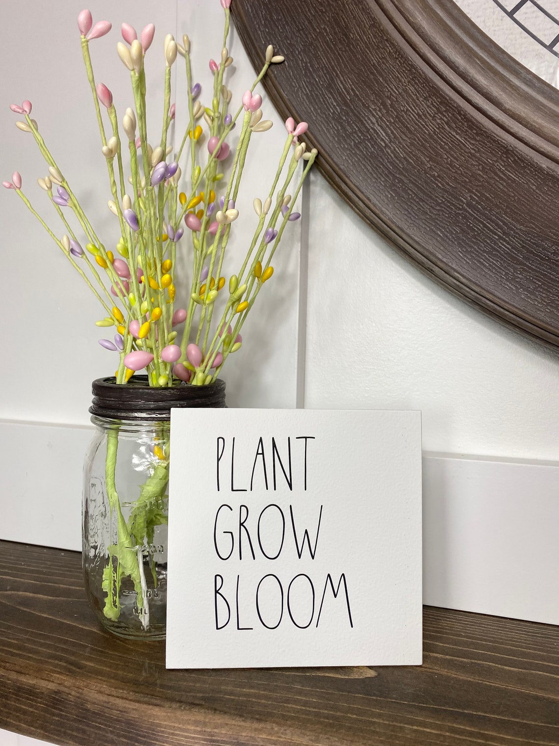Spring Garden Decor Plant Grow Bloom Sign Small Wood Signs | Etsy