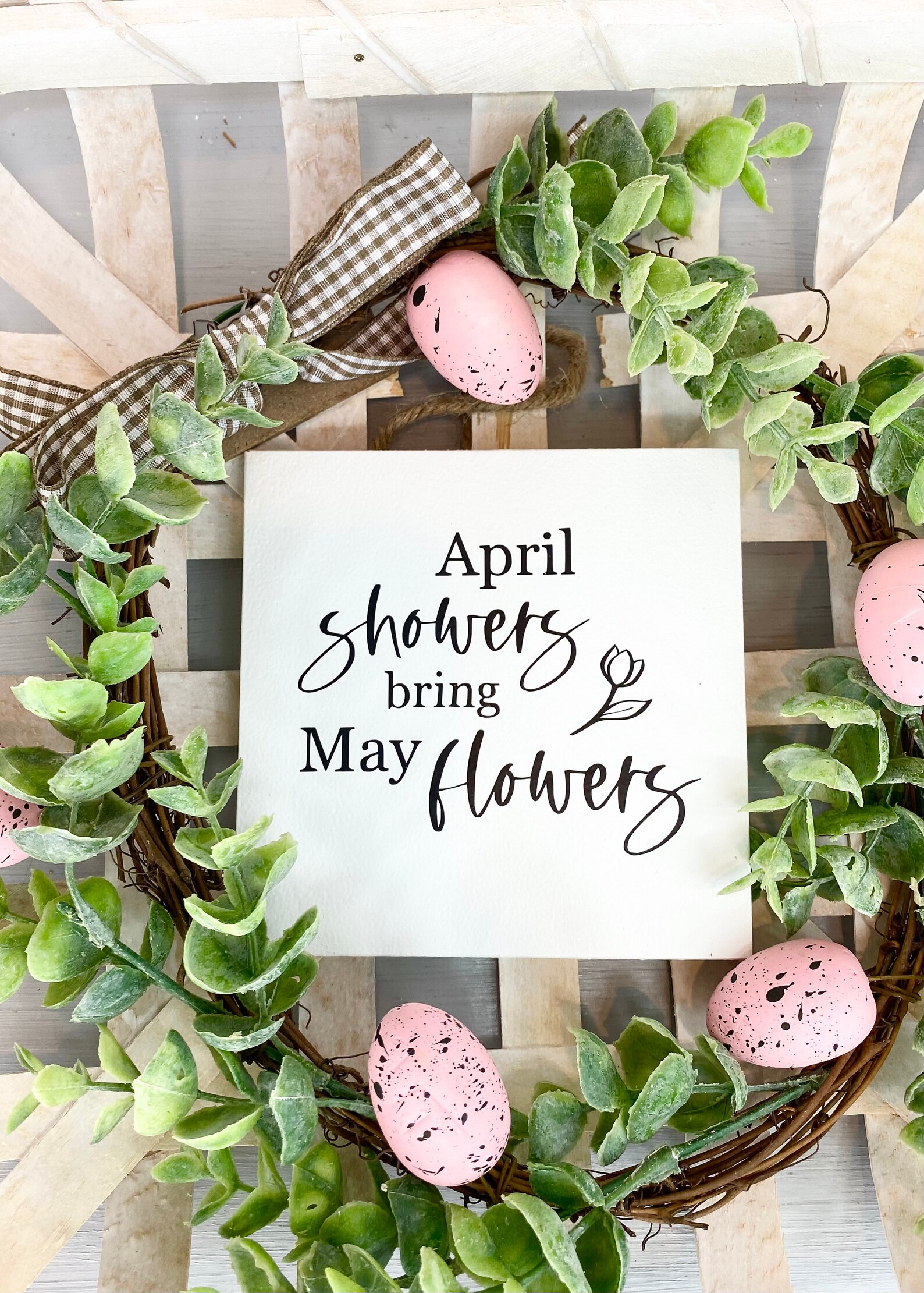 April Showers Bring May Flowers Sign Spring Decor Small Wood - Etsy