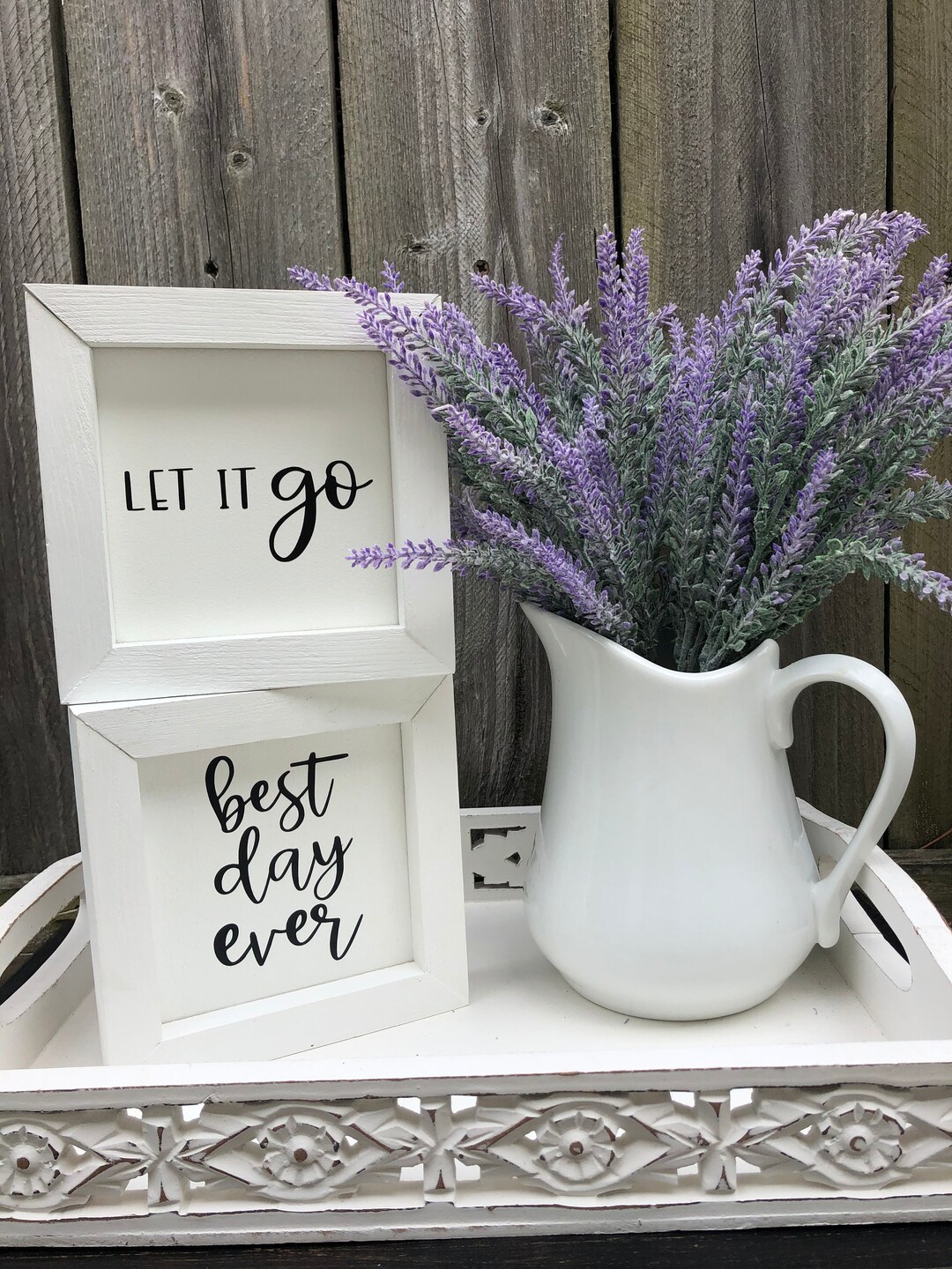 Best Day Ever Sign Let It Go Small Wood Sign, Interchangeable Seasonal ...