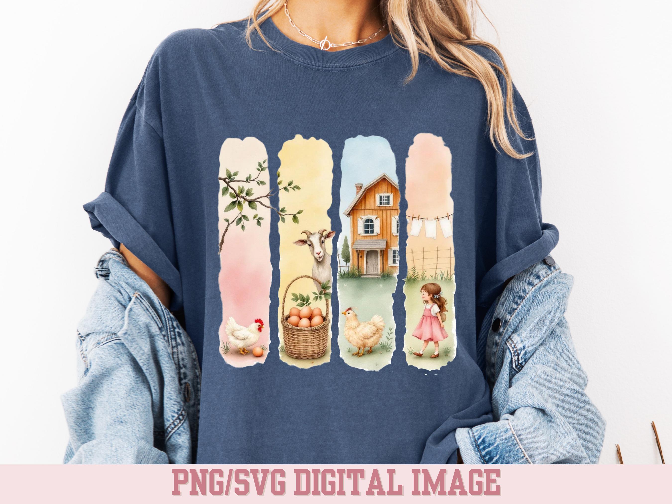 Coquette Farm Brushstroke PNG | Pastel Cottagecore Homestead | Easter ...