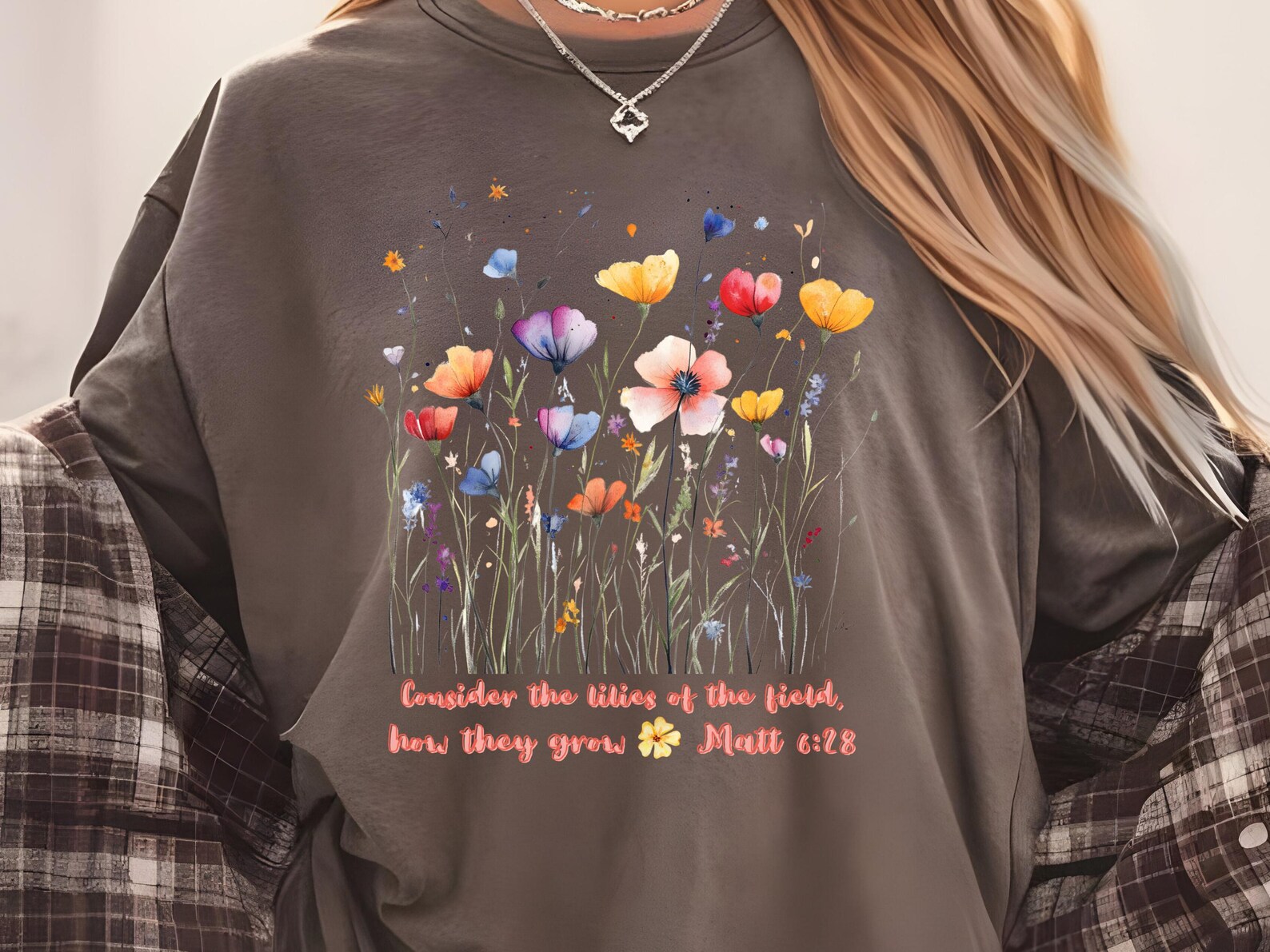 Consider the Lilies Motivational Sublimation Bible Verse Inspirational ...