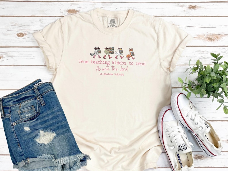 Goose Frog Racoon Fox Team Teaching Kiddos Shirt | Christian Teacher ...