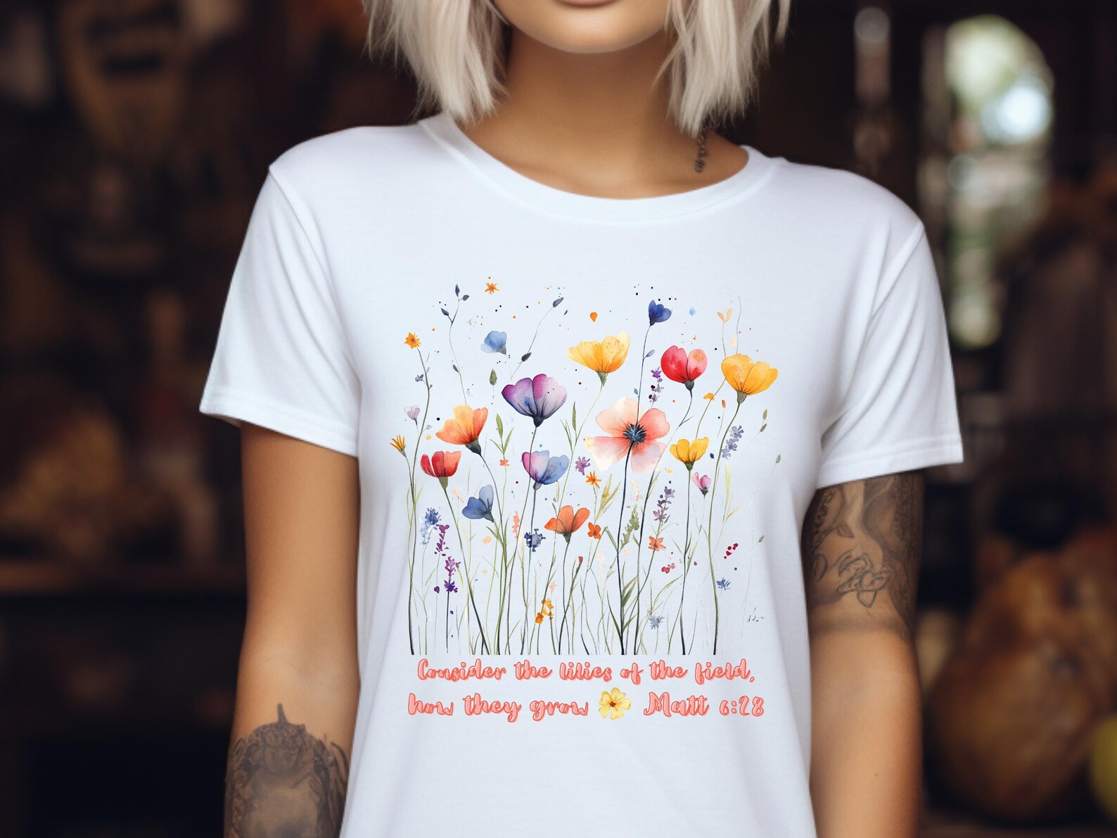 Consider the Lilies Motivational Sublimation Bible Verse Inspirational ...