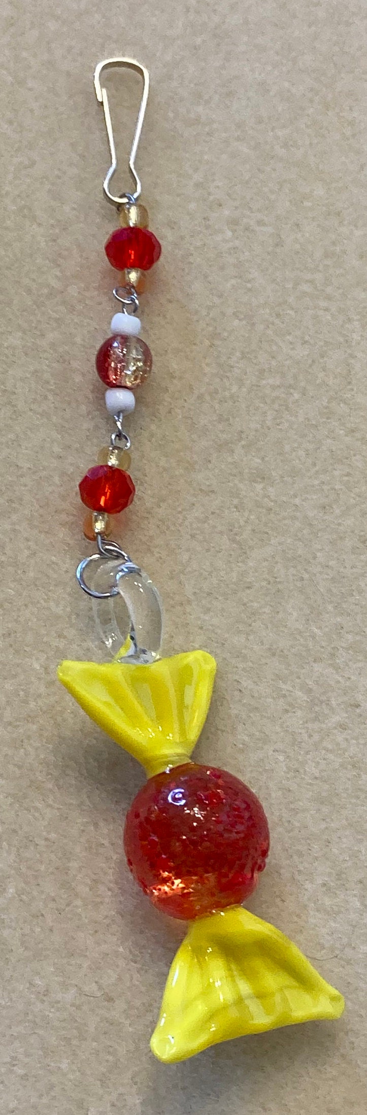 Colored Glass Candy Keychains-beaded Keychains-candy Accessories-kid ...