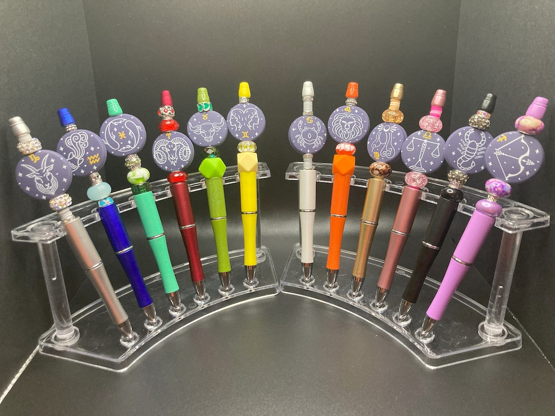 Zodiac Sign Beaded Pens-zodiac Decor-handmade-gifts for All-beaded Pens ...