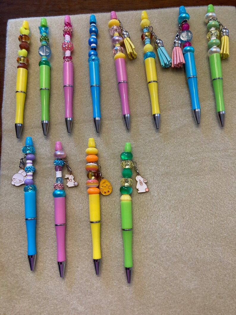 Beaded Easter Pens-beaded Pens-refillable Ink-pens-pen Beads-easter ...