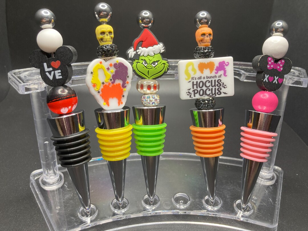 Beaded Wine Stoppers-focal Beads-focal Wine Stoppers-beaded Drink ...