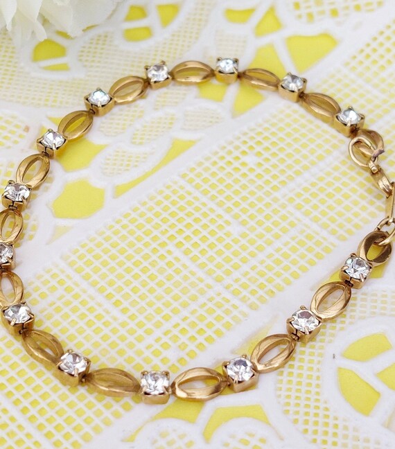 Gold plated tennis bracelet store
