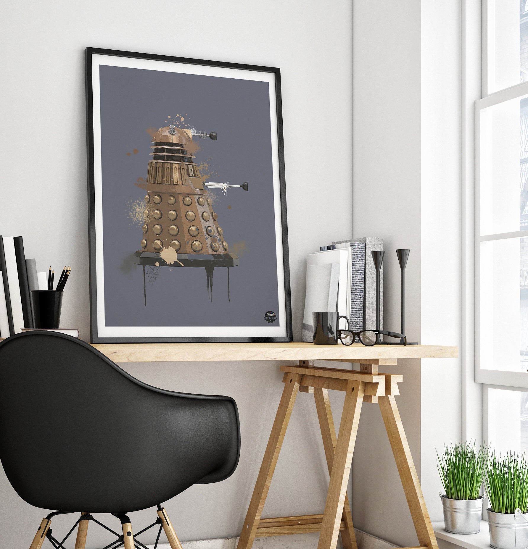 Dr Who Dalek Print Pop Culture Gift, Dr Who Wall Art, Pop Culture Print ...