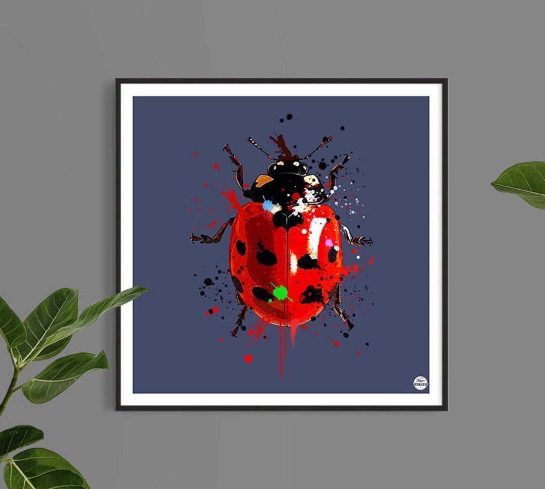 Ladybird Print - Insect Art Print, Ladybird Wall Art, Insect Wall Art ...