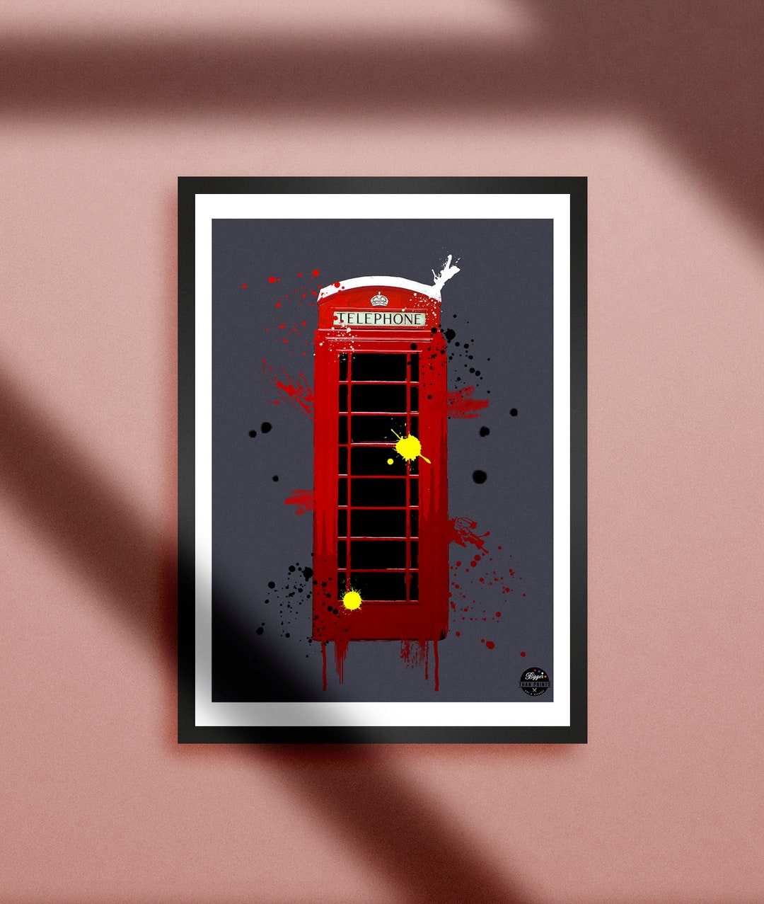 London Phone Box Print - London Gifts, London Phone Box Poster, London ...