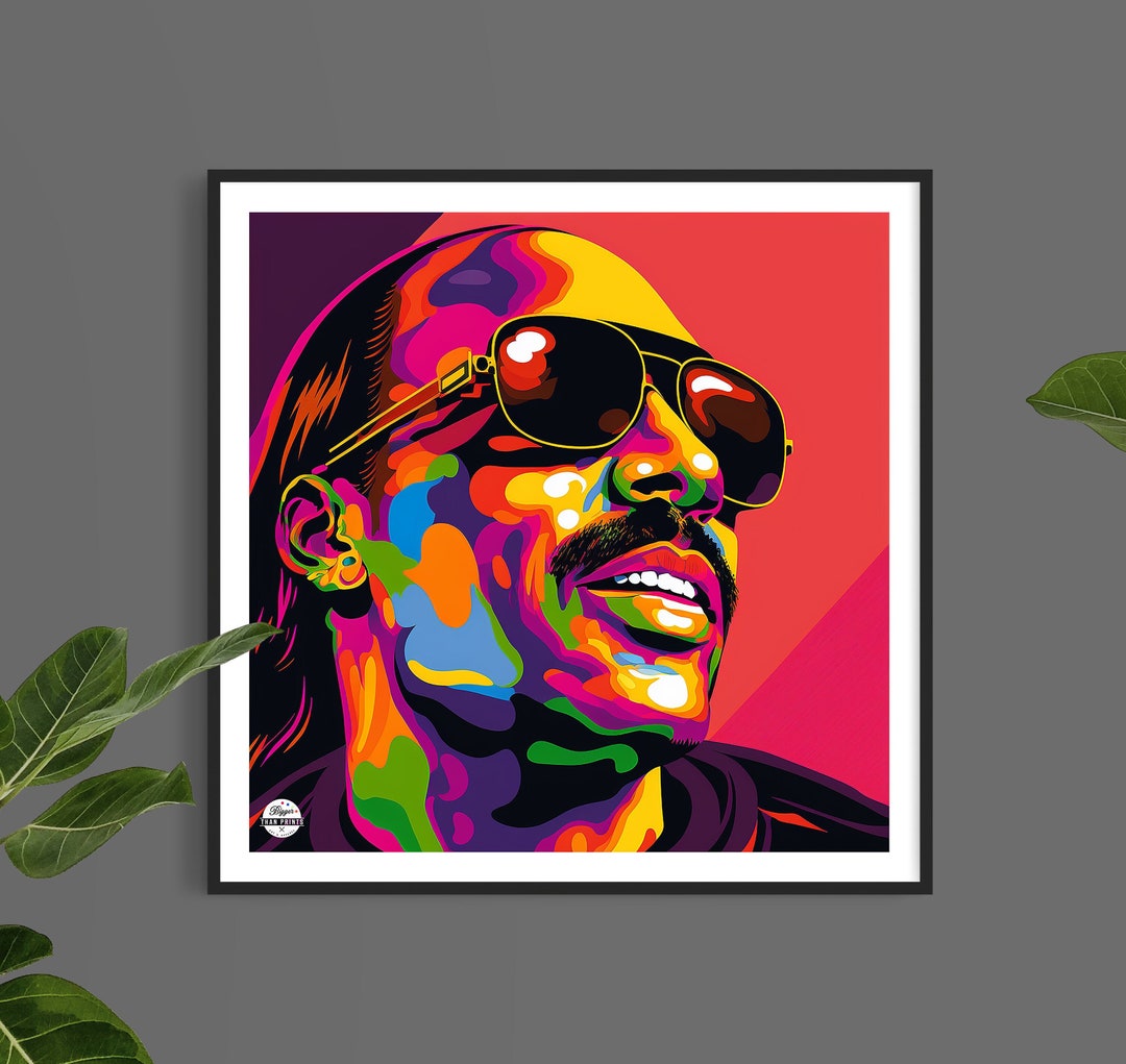 Stevie Wonder Print - Motown Poster, Stevie Wonder Wall Art, Motown ...
