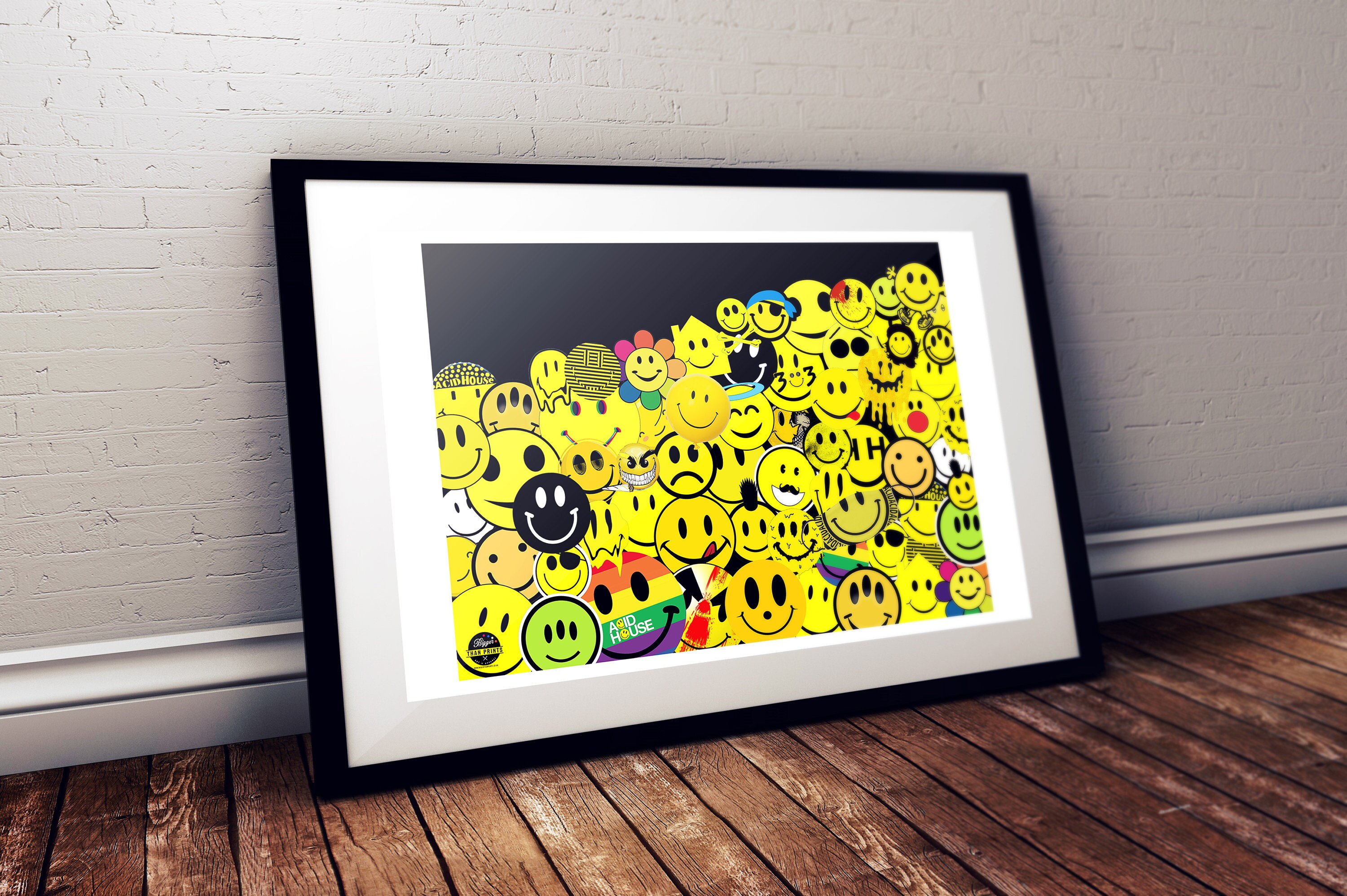 Acid Smiley Face Print Acid House Print Smiley Face Print - Etsy