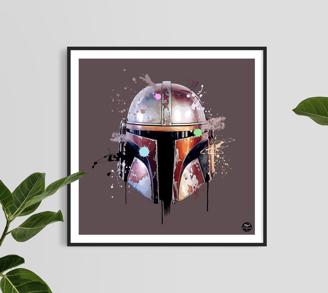 Mandalorian Print - Star Wars Poster, Mandalorian Wall Art, Star Wars ...