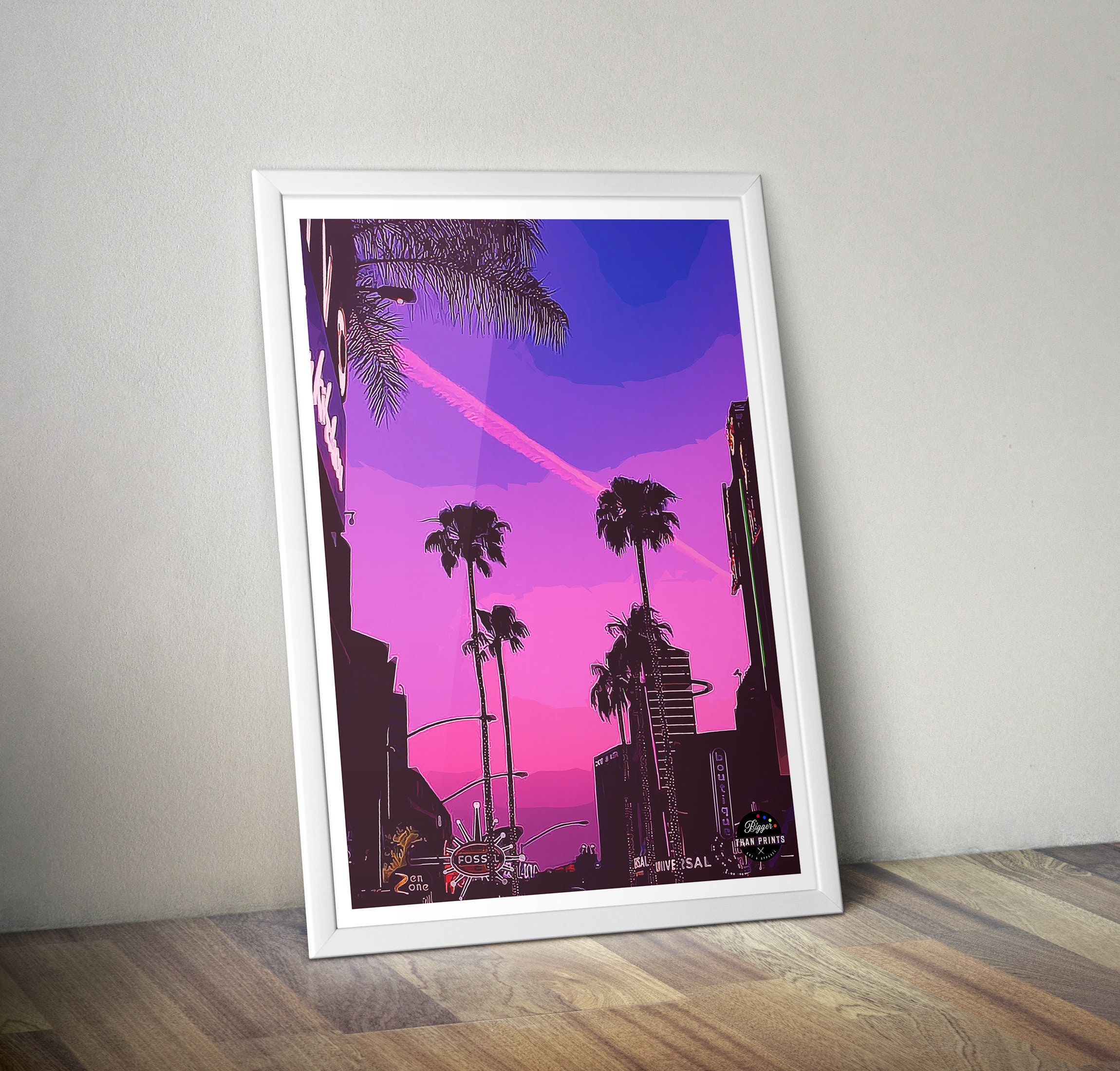 Miami Skyline Print, Miami Print, Miami Art Print, Art Deco Print ...