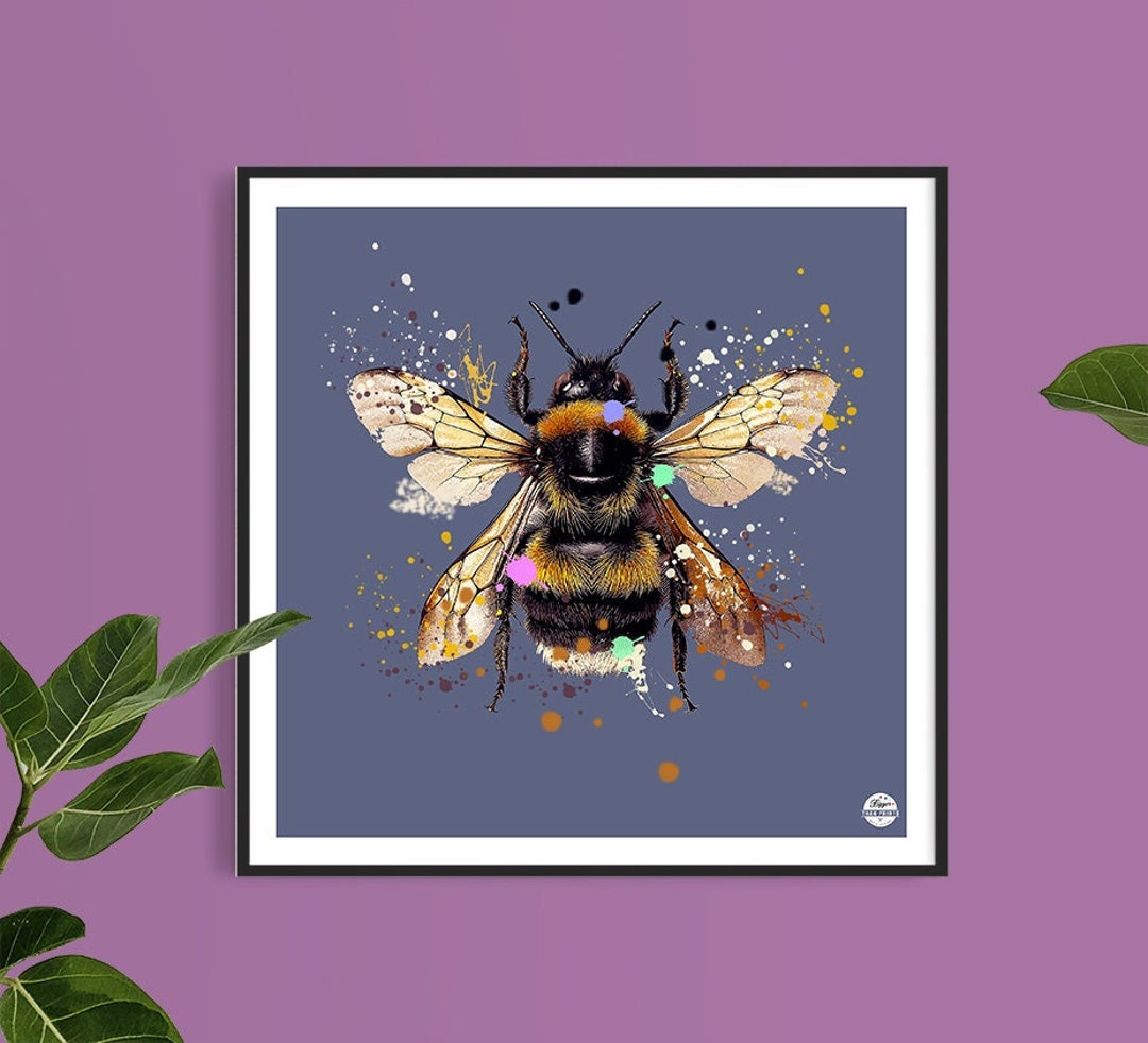 Bumblebee Print - Insect Art Print, Bee Wall Art, Insect Wall Art, Bee ...