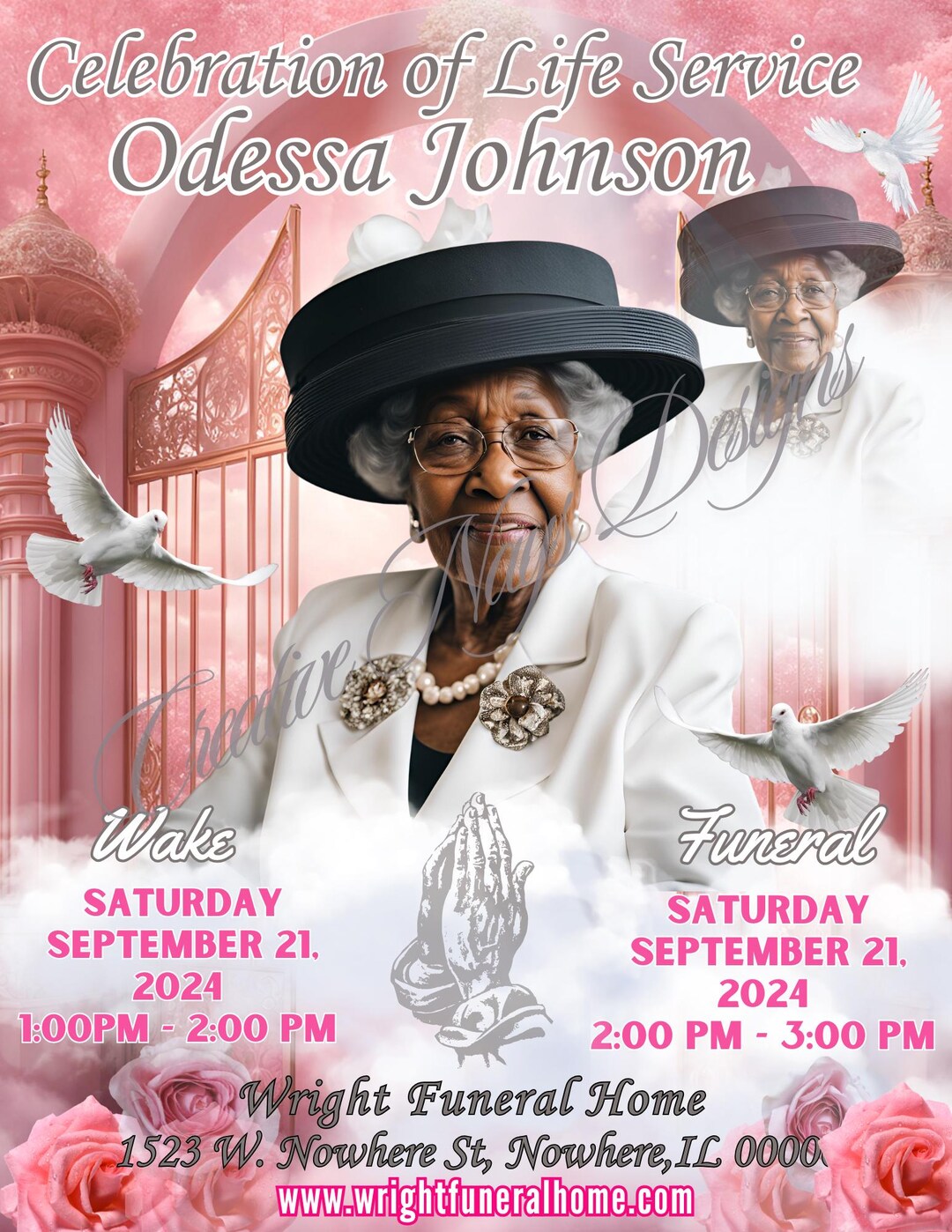 Memorial Flyer Templates, Customized Template, Canva and Canva Pro ...