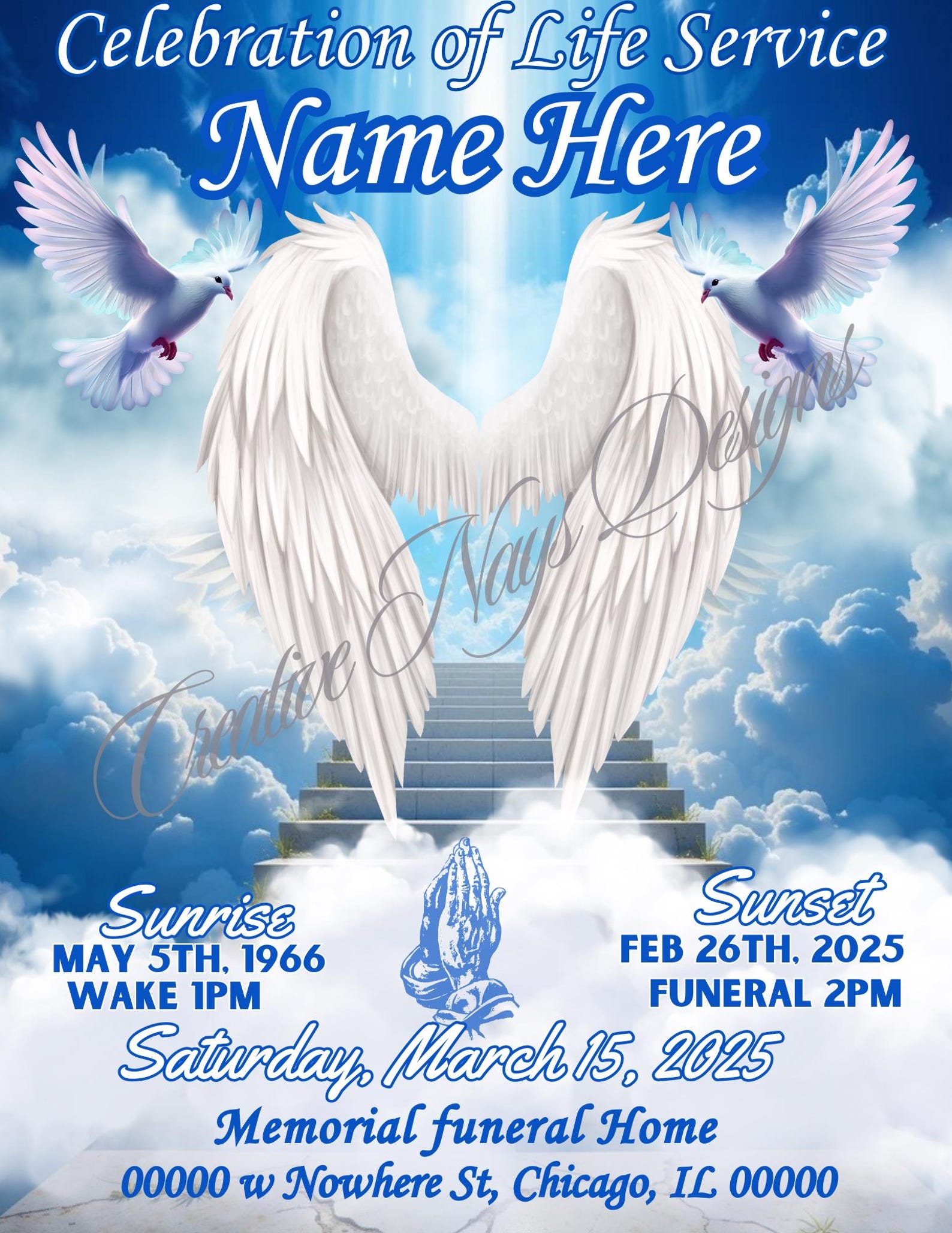 Memorial Flyer Templates, Customized Template, Canva and Canva Pro ...