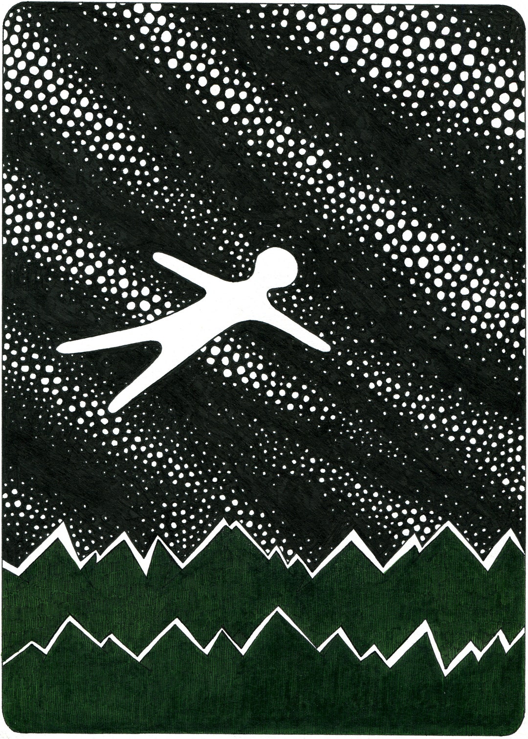 Pen and Ink Drawing Original on Paper the Adventures of Noman - "free ...