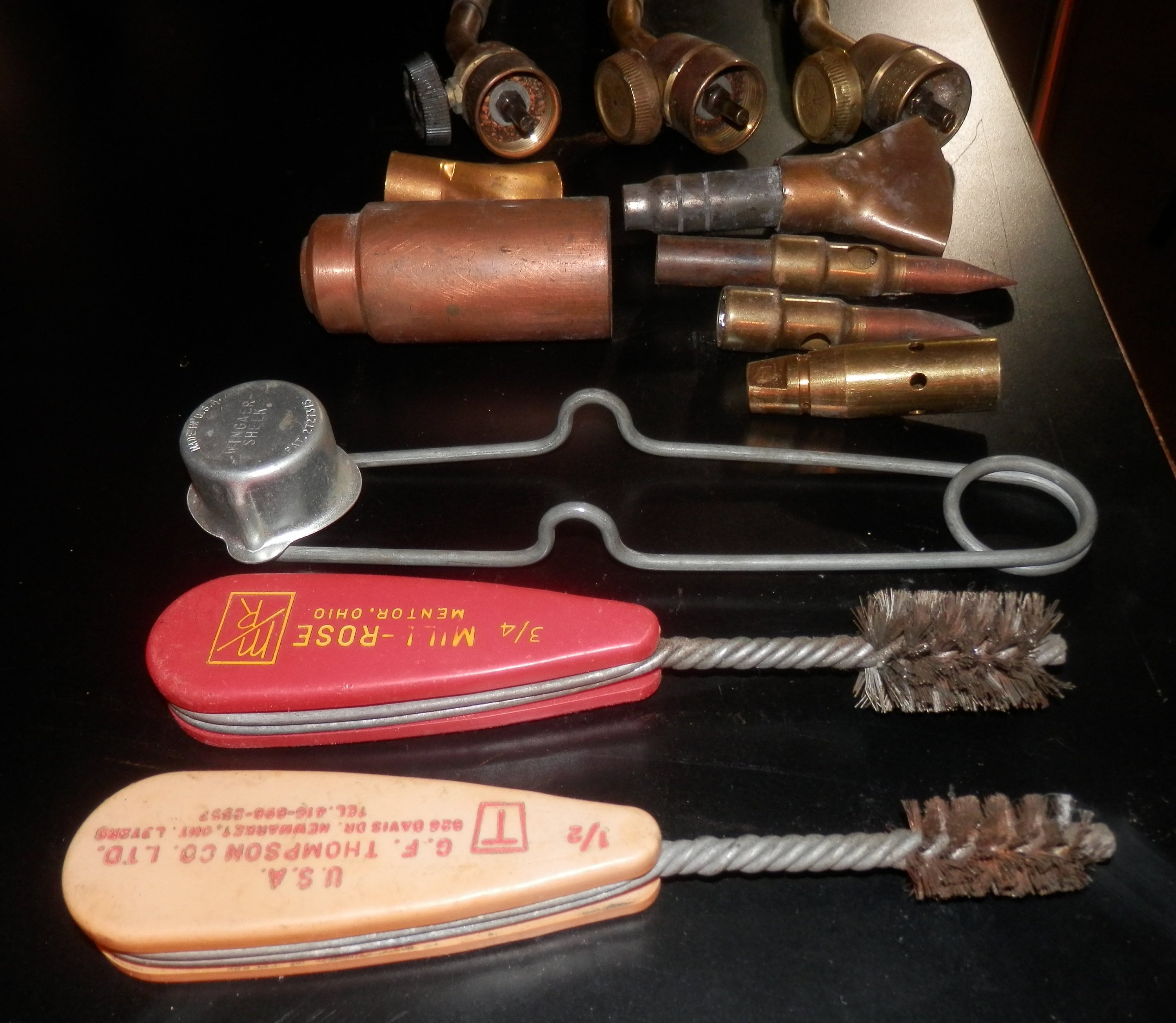 Collection of Antique Propane Torch Accessories Including 3 Valve/tip ...