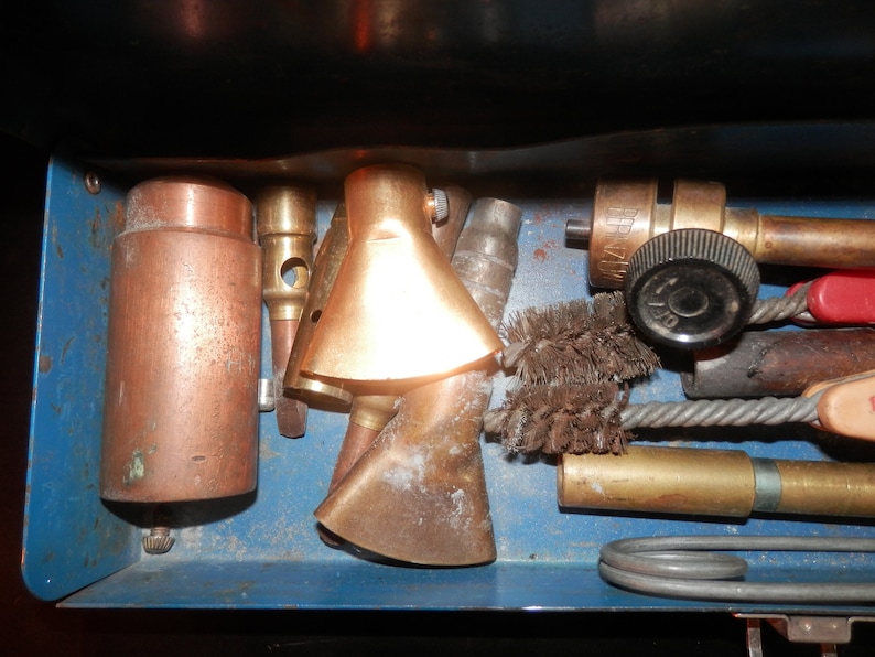 Collection of Antique Propane Torch Accessories Including 3 Valve/tip ...