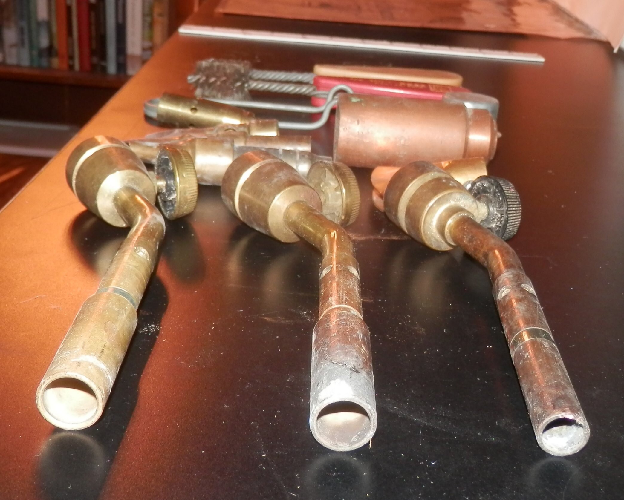 Collection of Antique Propane Torch Accessories Including 3 Valve/tip ...