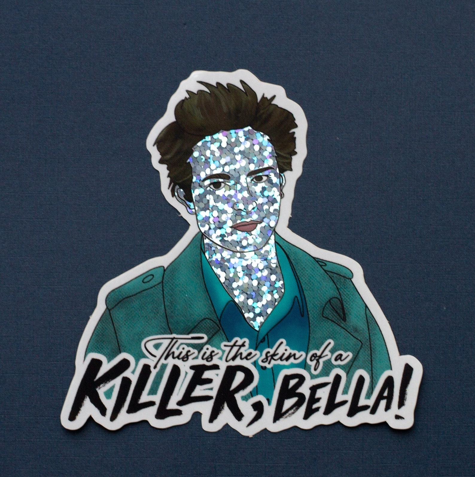 Edward Cullen Sticker Skin of a Killer Twilight Glitter | Etsy Ireland