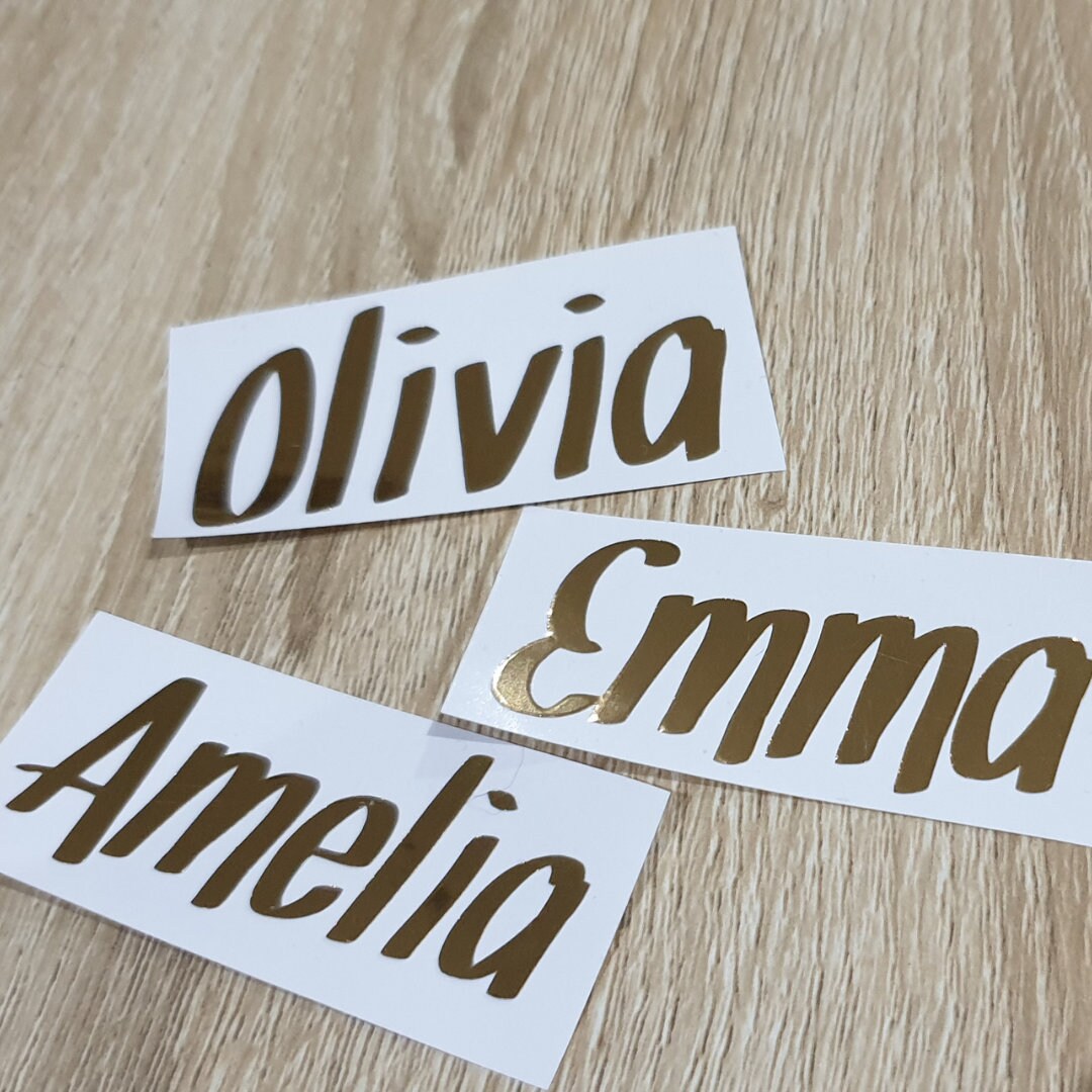 Vinyl Name Stickers, Personalised Labels - Etsy
