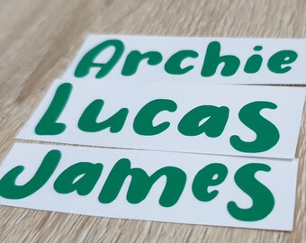 Vinyl Name Stickers, Personalised Labels - Etsy