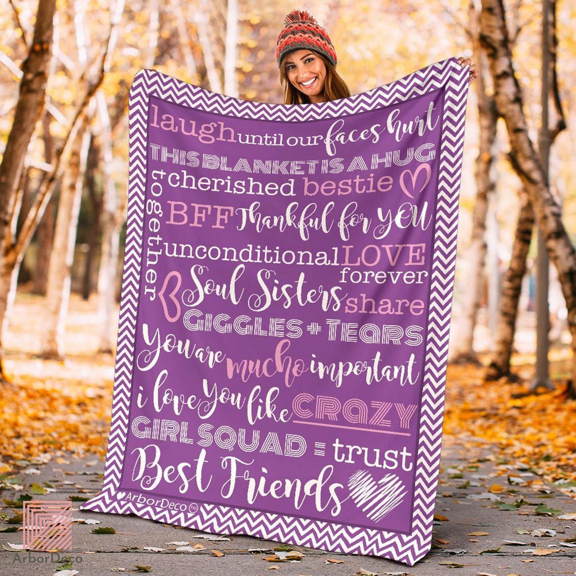 Best Friend Blanket Velvet Soft Friendship Blanket the | Etsy