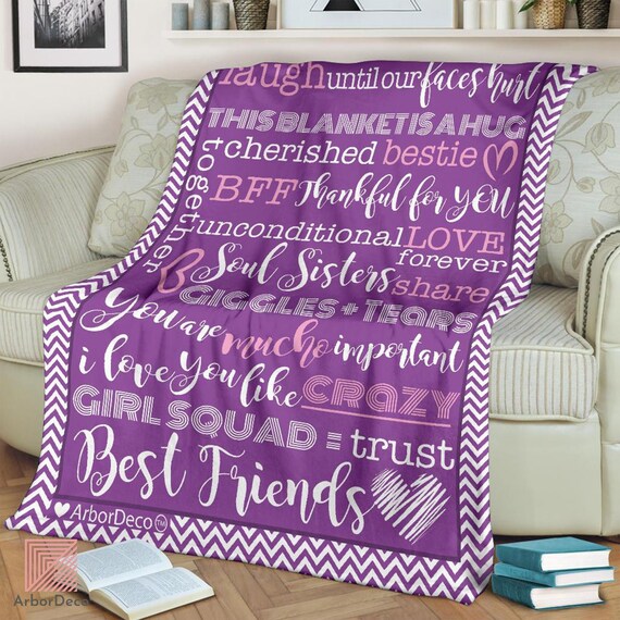 Best Friend Blanket Velvet Soft Friendship Blanket the | Etsy