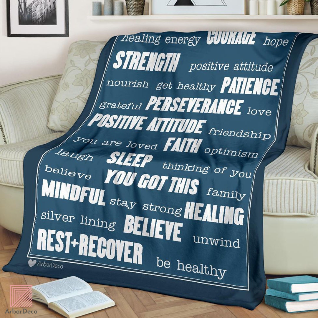 Inspirational Healing Message Blanket - for Men & Women - Lightweight ...