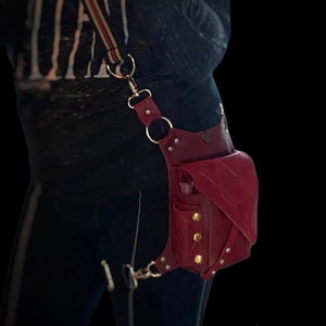 Red Concealed Carry Leg Bag // Waist Bag Red - Etsy