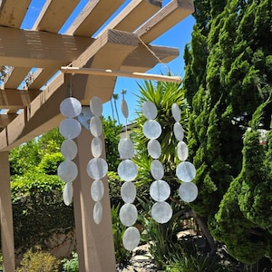 Natural Wood Stick Wall Hanging Capiz Shell Windchimes (2 Option ...
