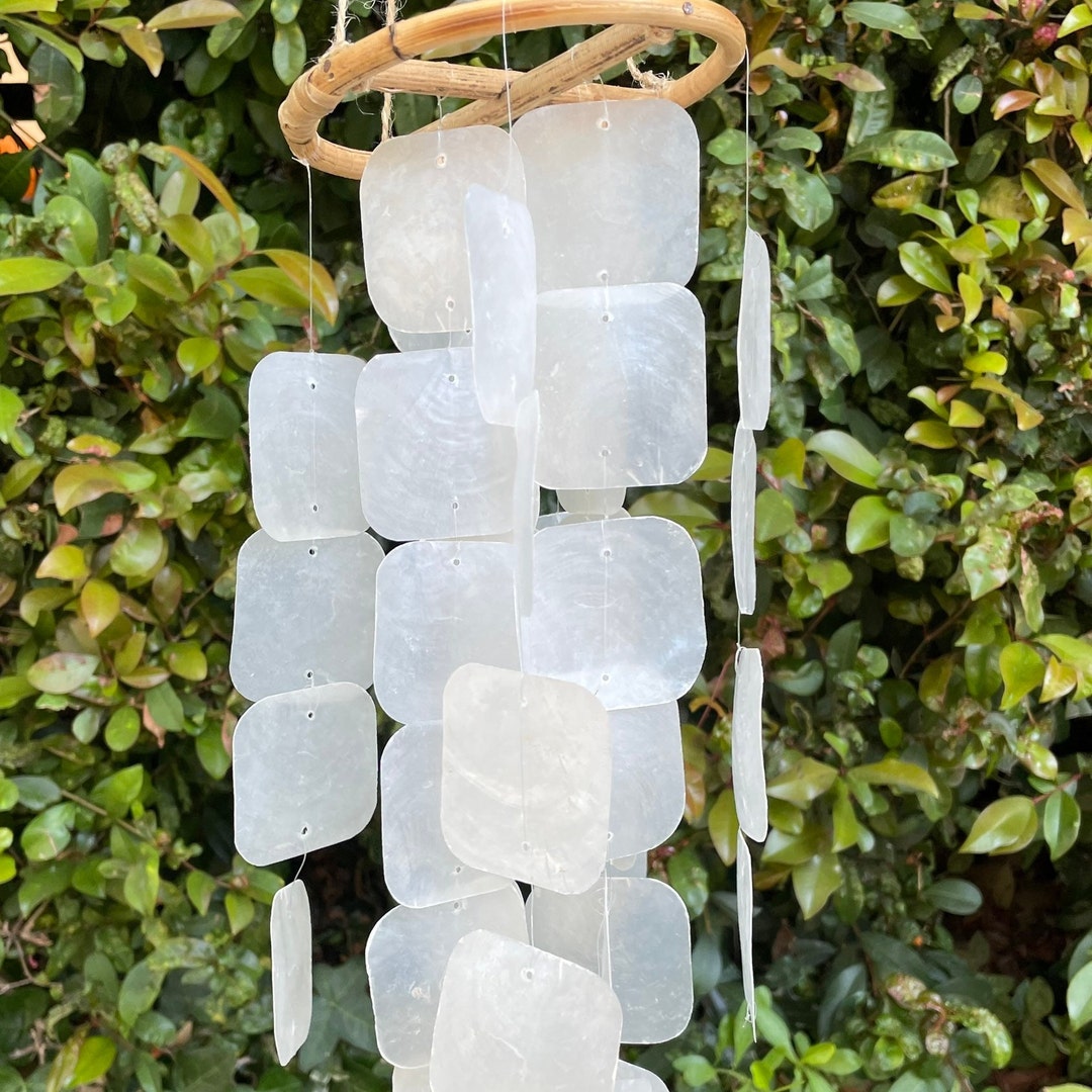 Square Shape Capiz Shell Mobile /capiz Shell Wind Chime Home Decoration ...