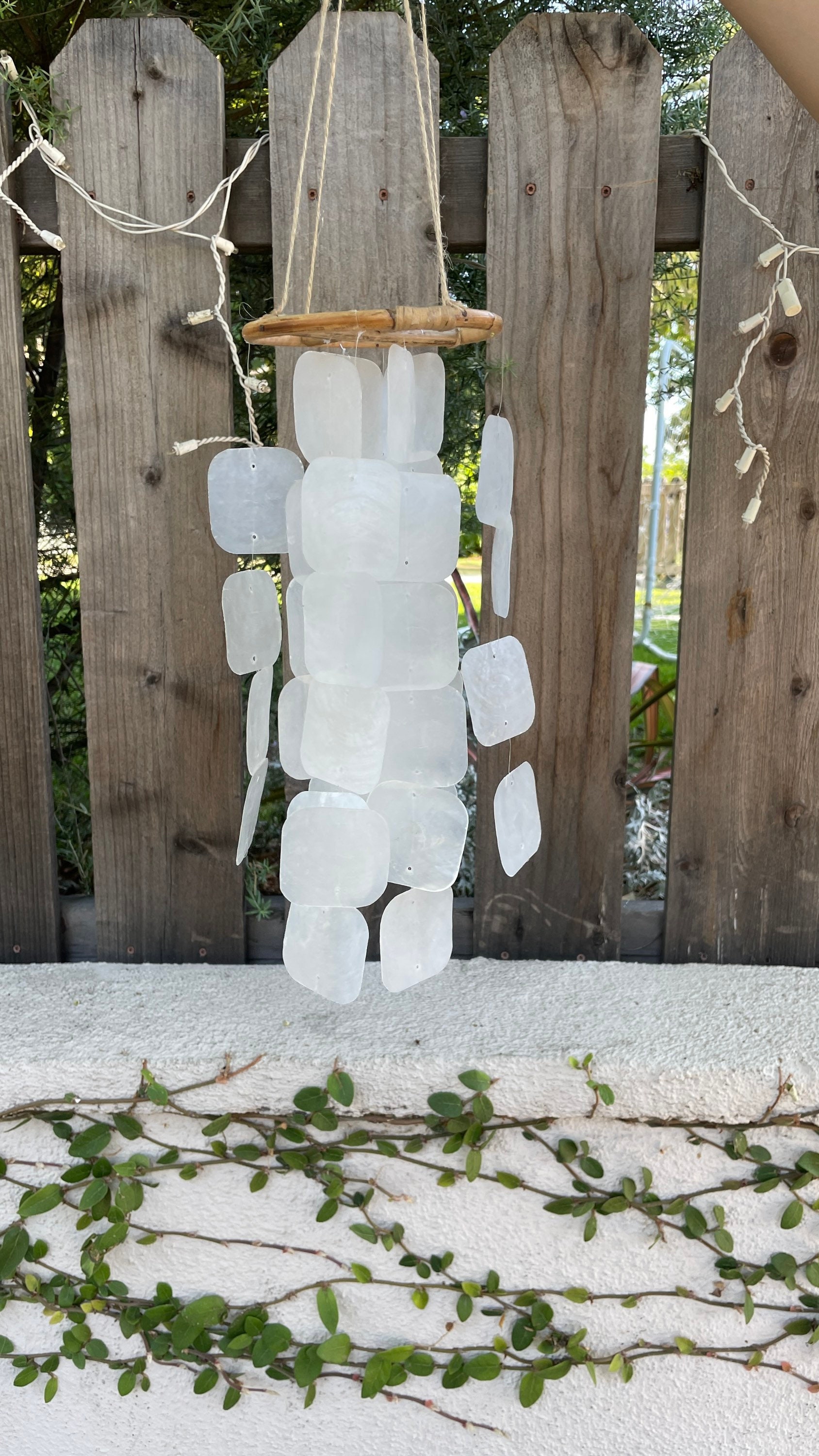 Square Capiz Shell Mobile / Capiz Shell Wind Chime / Capiz | Etsy