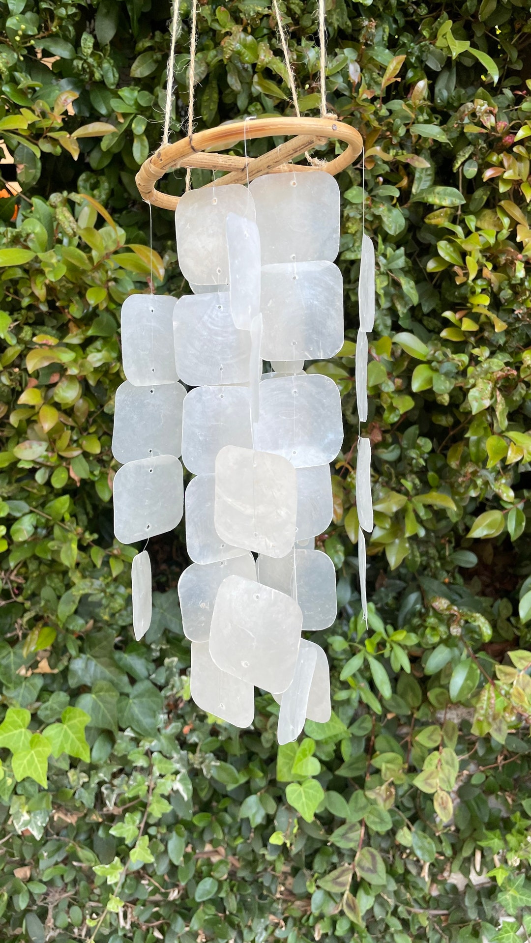 Square Capiz Shell Mobile / Capiz Shell Wind Chime / Capiz - Etsy